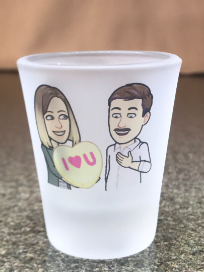 Personalized Frosted Shot Glass - Design Your Own – Wicked Stickerz Fun ...
